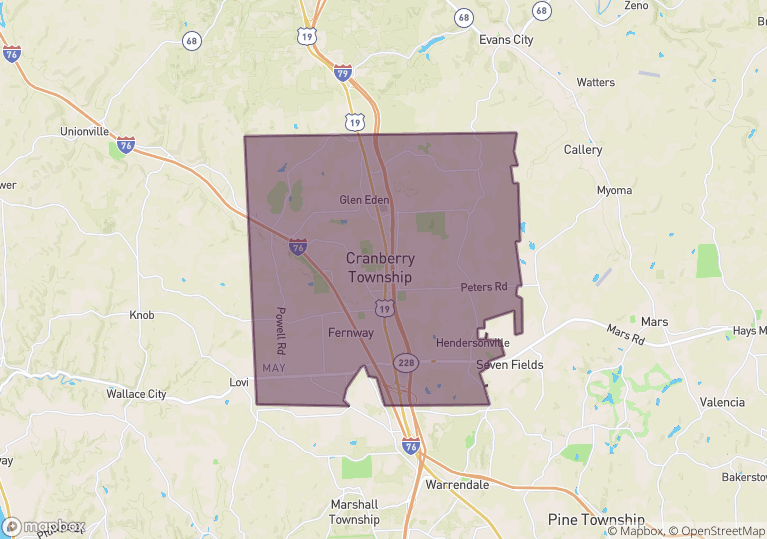 Cranberry Pa Map Of Area