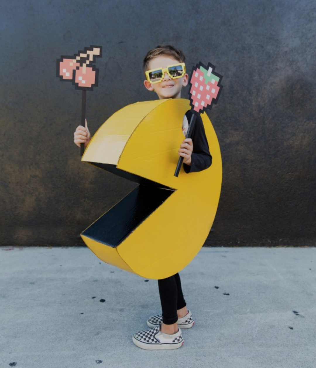 DIY Cardboard Pacman Halloween Costume • Rice Miller Group at Benchmark ...